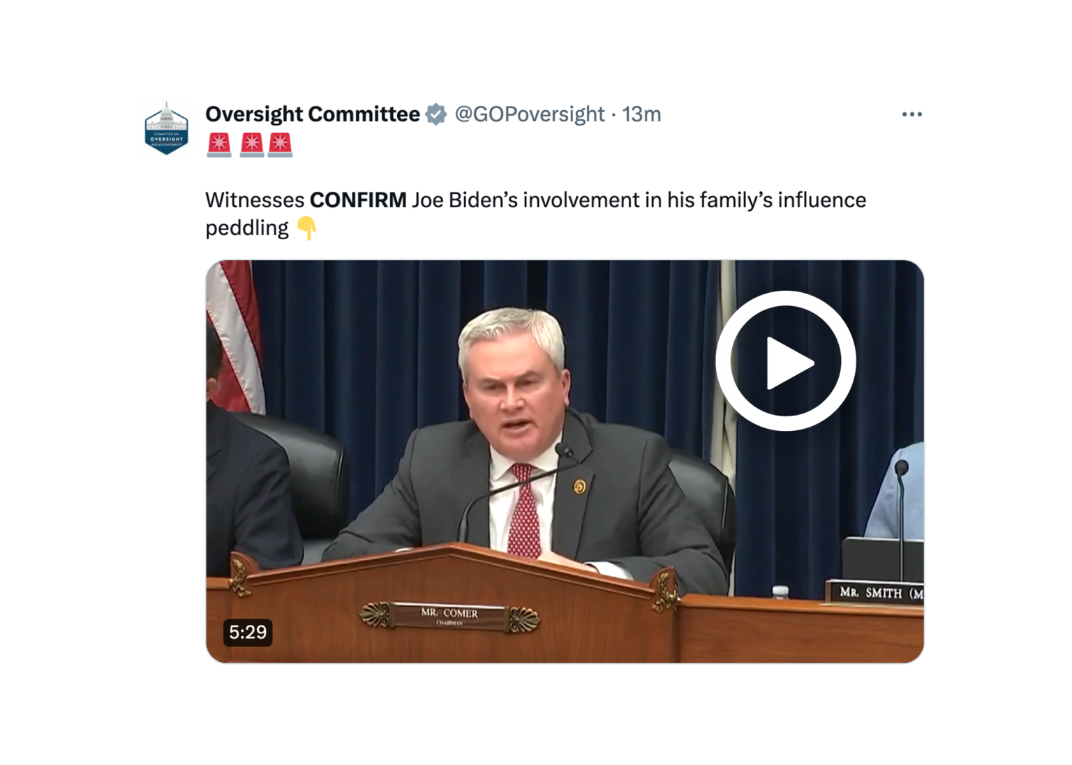 Witnesses Confirm Joe Biden’s Involvement in His Family’s Influence ...